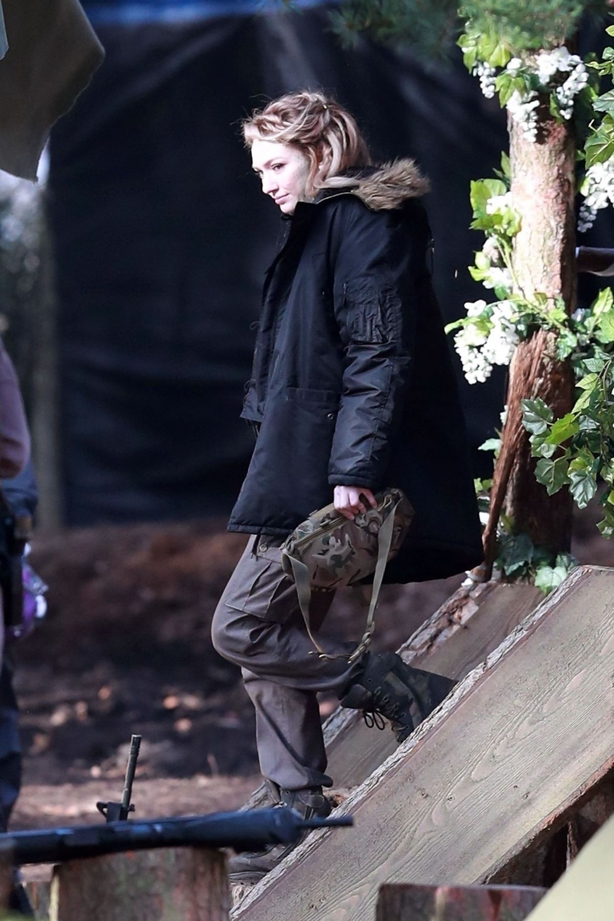 ELEANOR TOMLINSON on the Set of Intergalactic in Alderley Edge 03/15 ...