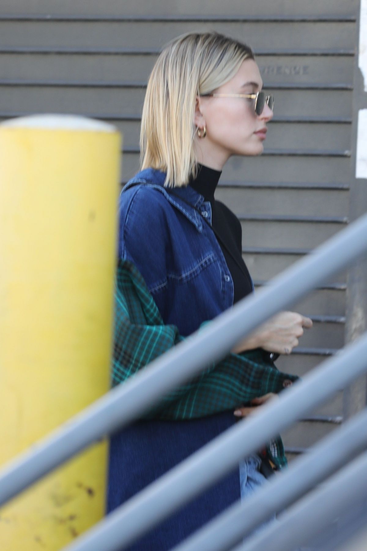 HAILEY BIEBER in Double Denim Out for Lunch in Los Angeles 03/07/2020 ...