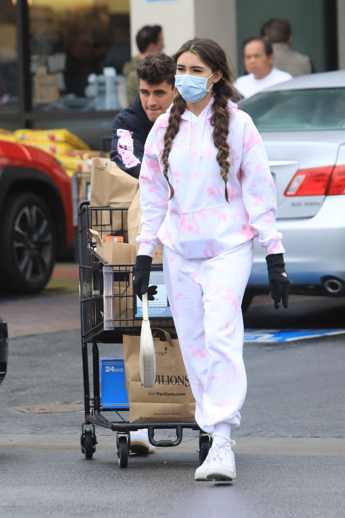 MADISON BEER Wears Surgical Mask Out Shopping in Los Angeles 03/14/2020 ...