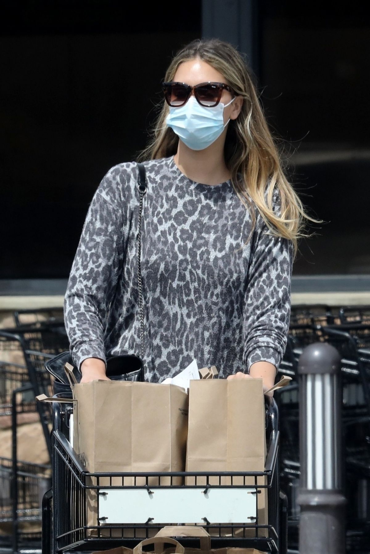 APRIL LOVE GEARY Wearing a Mask Out Shopping in Malibu 04/08/2020 ...