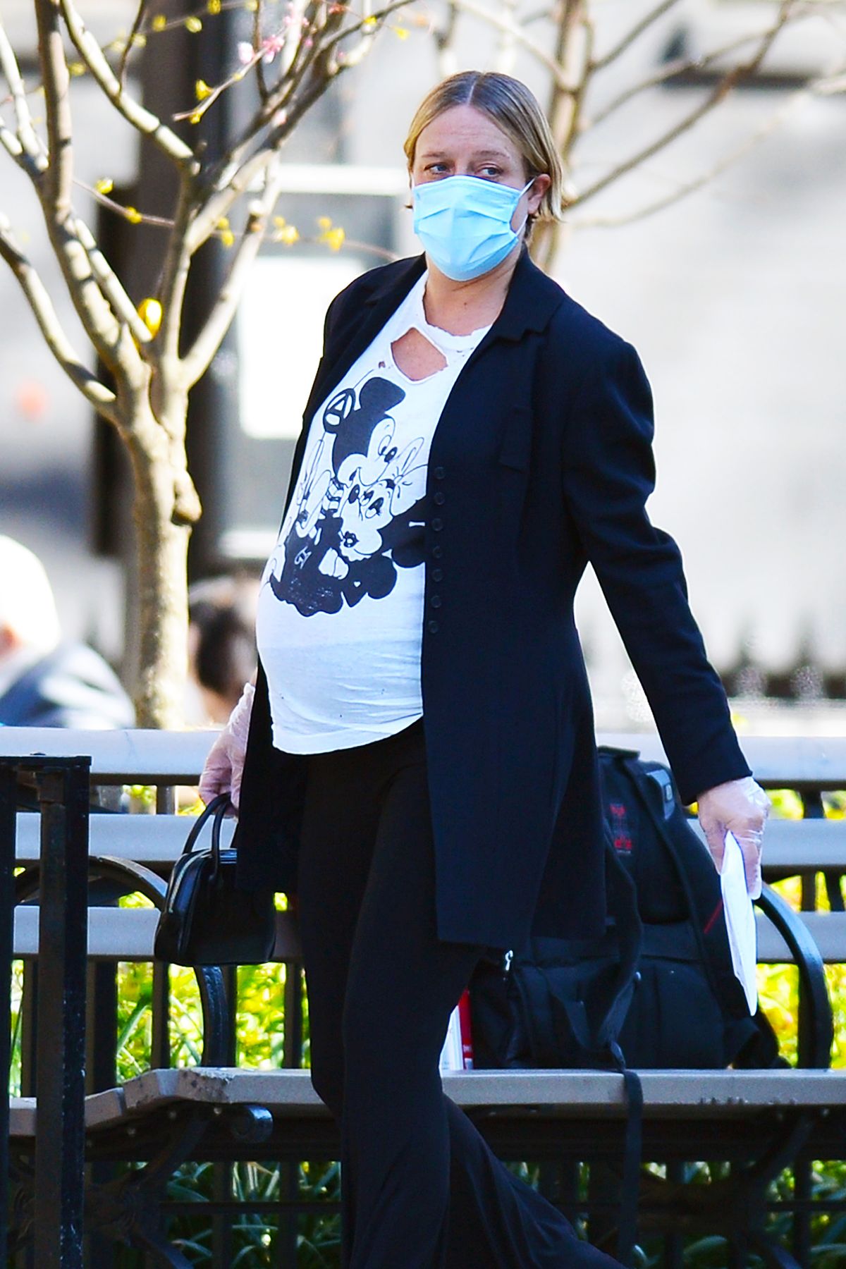 Pregnant CHLOE SEVIGNY and Sinisa Mackovic Wearing Mask Out in New York ...