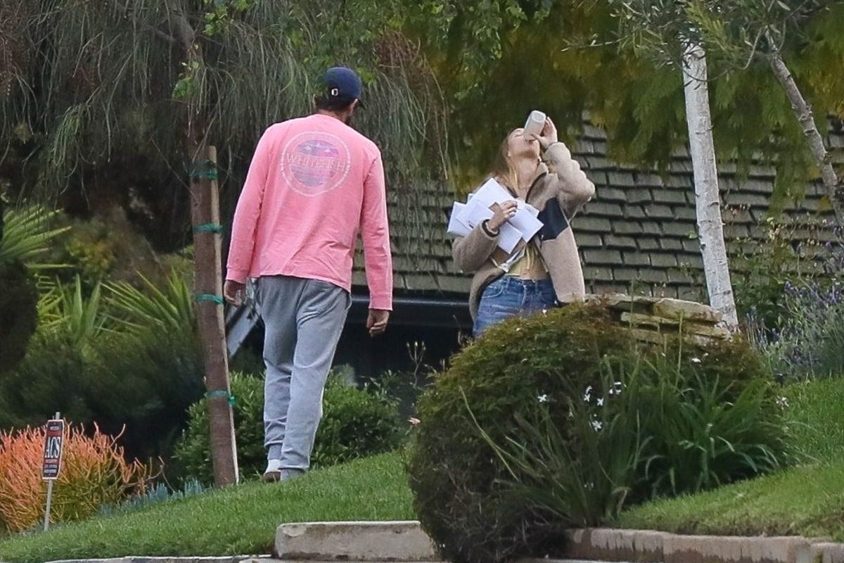 WHITNEY PORT and Tim Rosenman Outside Her Home in Beverly Hills 04/10 ...