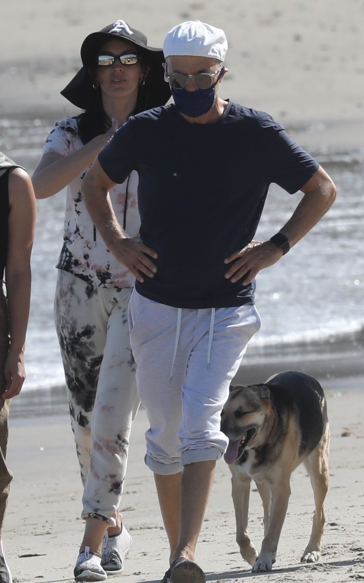 LIBERT RISS and Jimmy Iovine Out with Their Dog on the Beach in Malibu ...
