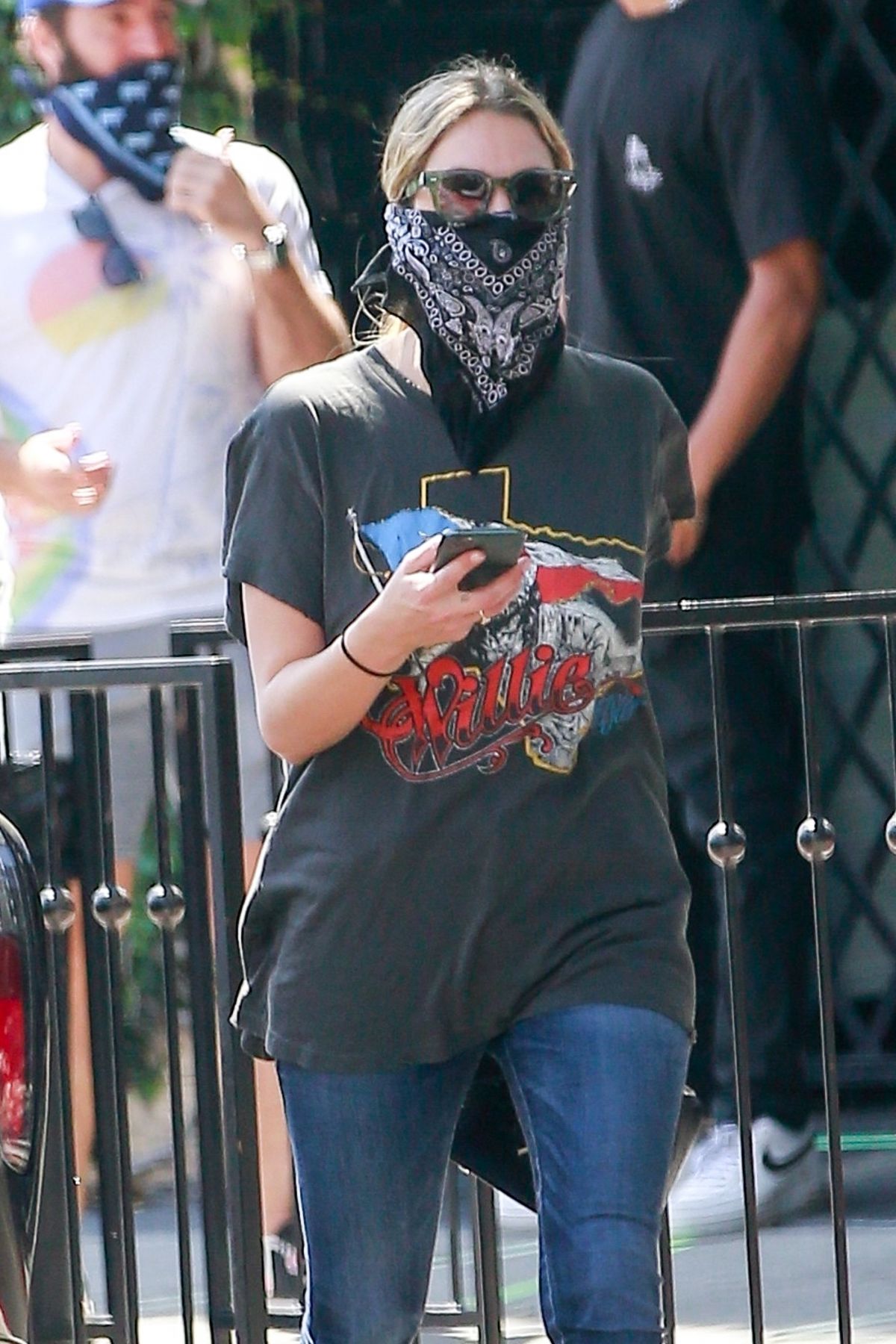 ASHLEY BENSON Wearing Banda Mask Out in West Hollywood 06/13/2020 ...