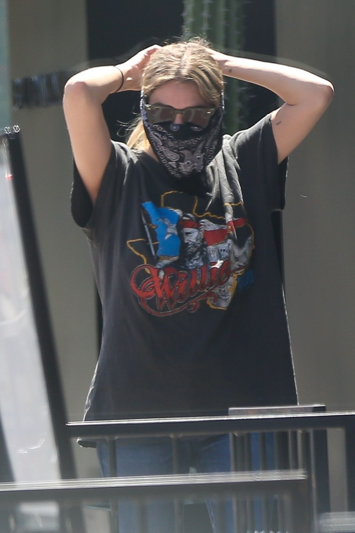 ASHLEY BENSON Wearing Banda Mask Out in West Hollywood 06/13/2020 ...