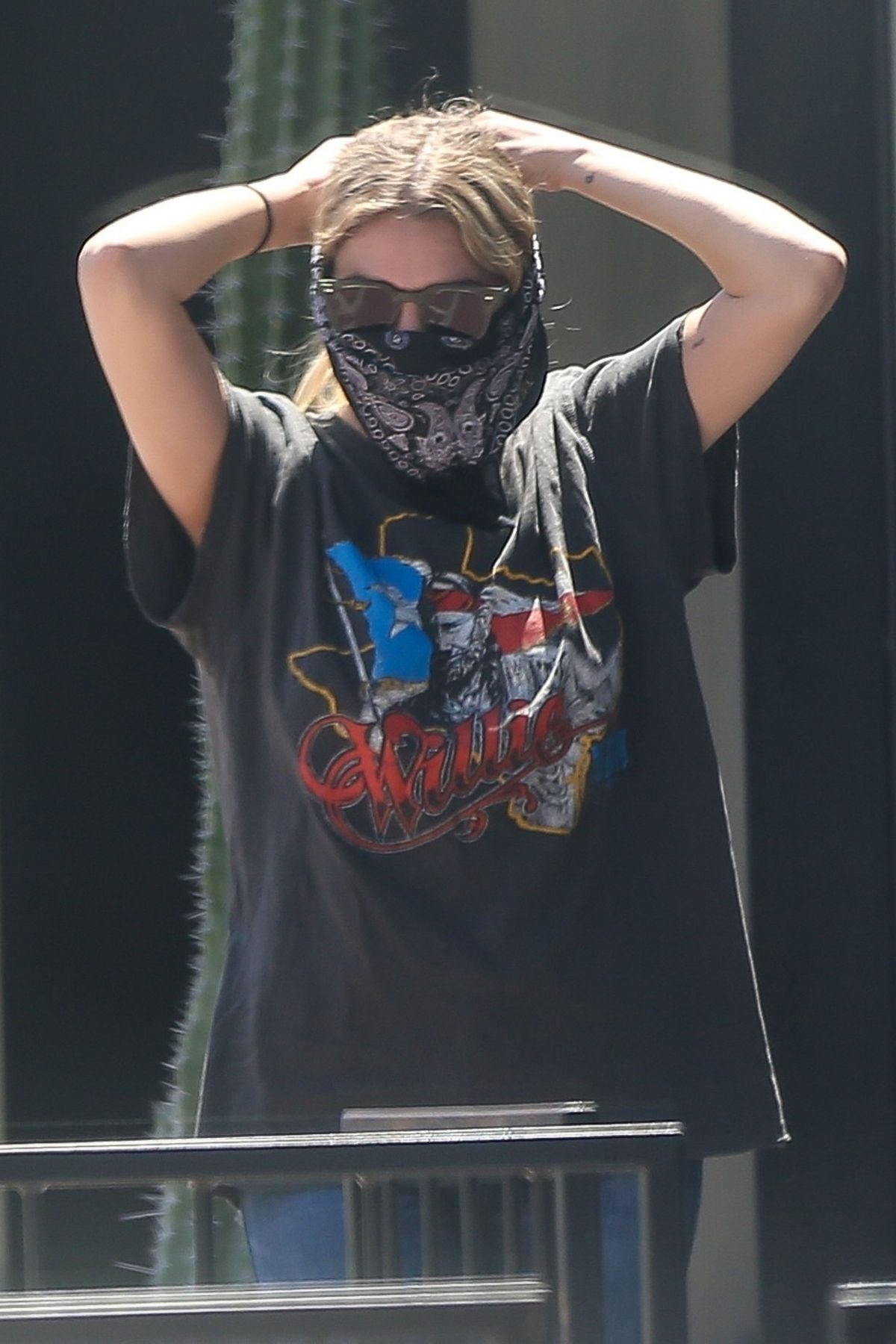 ASHLEY BENSON Wearing Banda Mask Out in West Hollywood 06/13/2020 ...