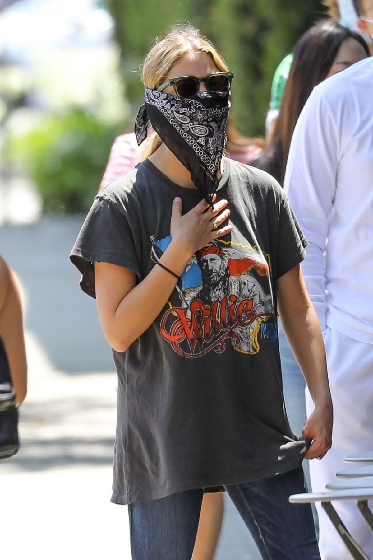 ASHLEY BENSON Wearing Banda Mask Out in West Hollywood 06/13/2020 ...