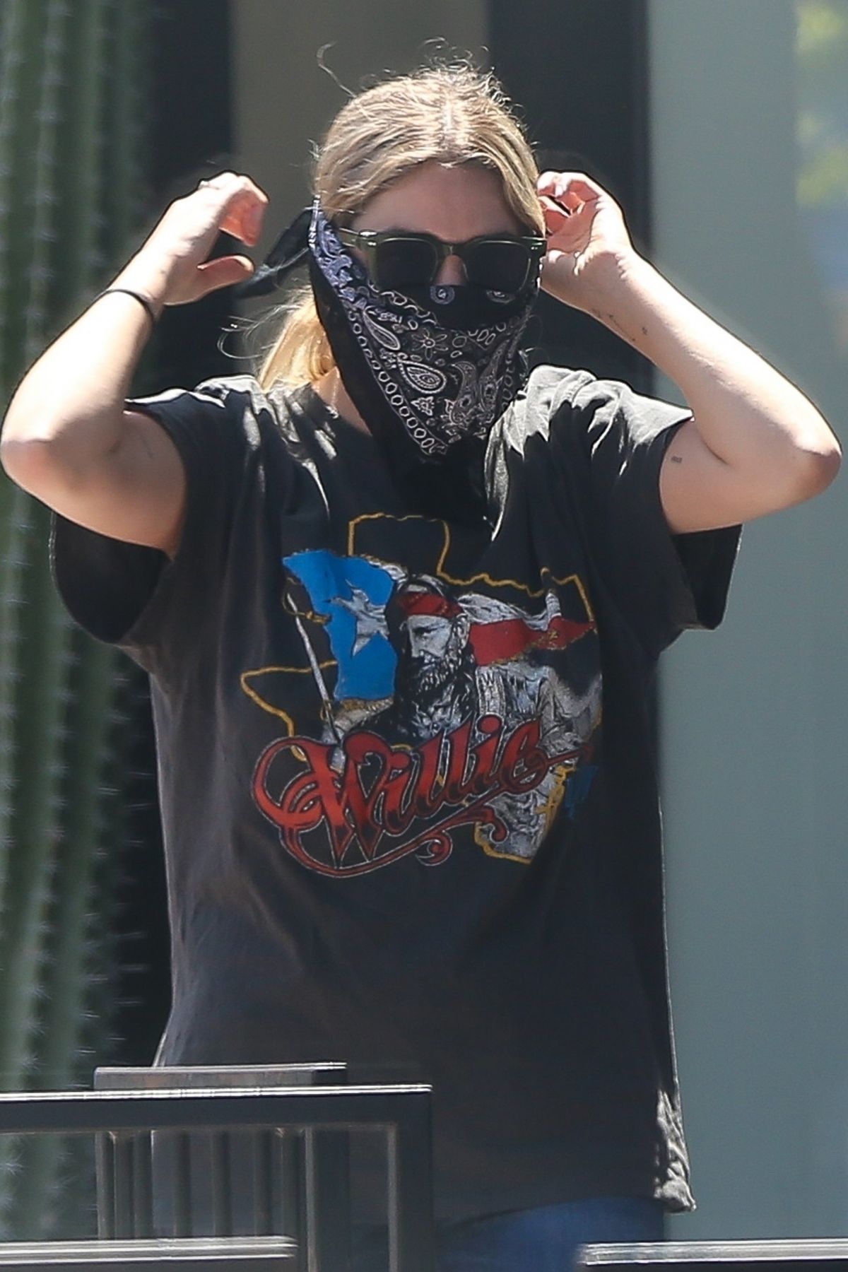ASHLEY BENSON Wearing Banda Mask Out in West Hollywood 06/13/2020 ...