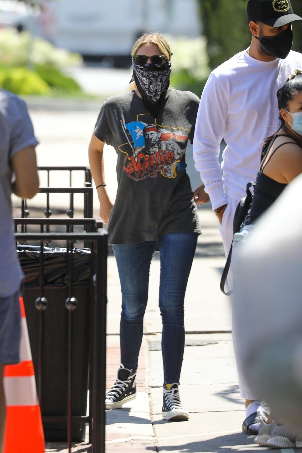 ASHLEY BENSON Wearing Banda Mask Out in West Hollywood 06/13/2020 ...