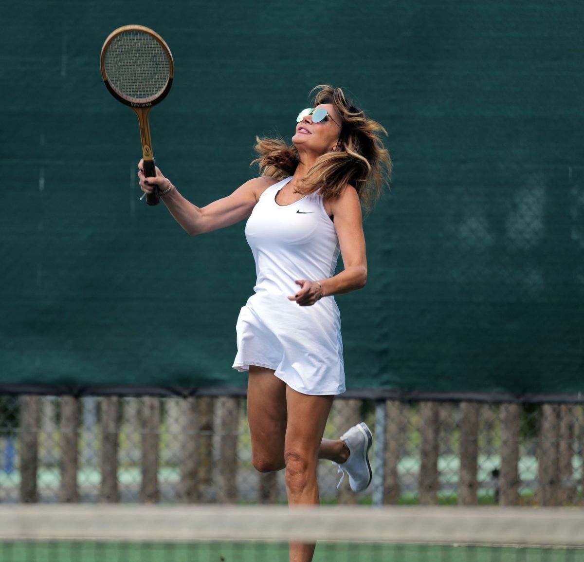 LIZZIE CUNDY Playing Tennis with a Friend in London 06/13/2020 – HawtCelebs