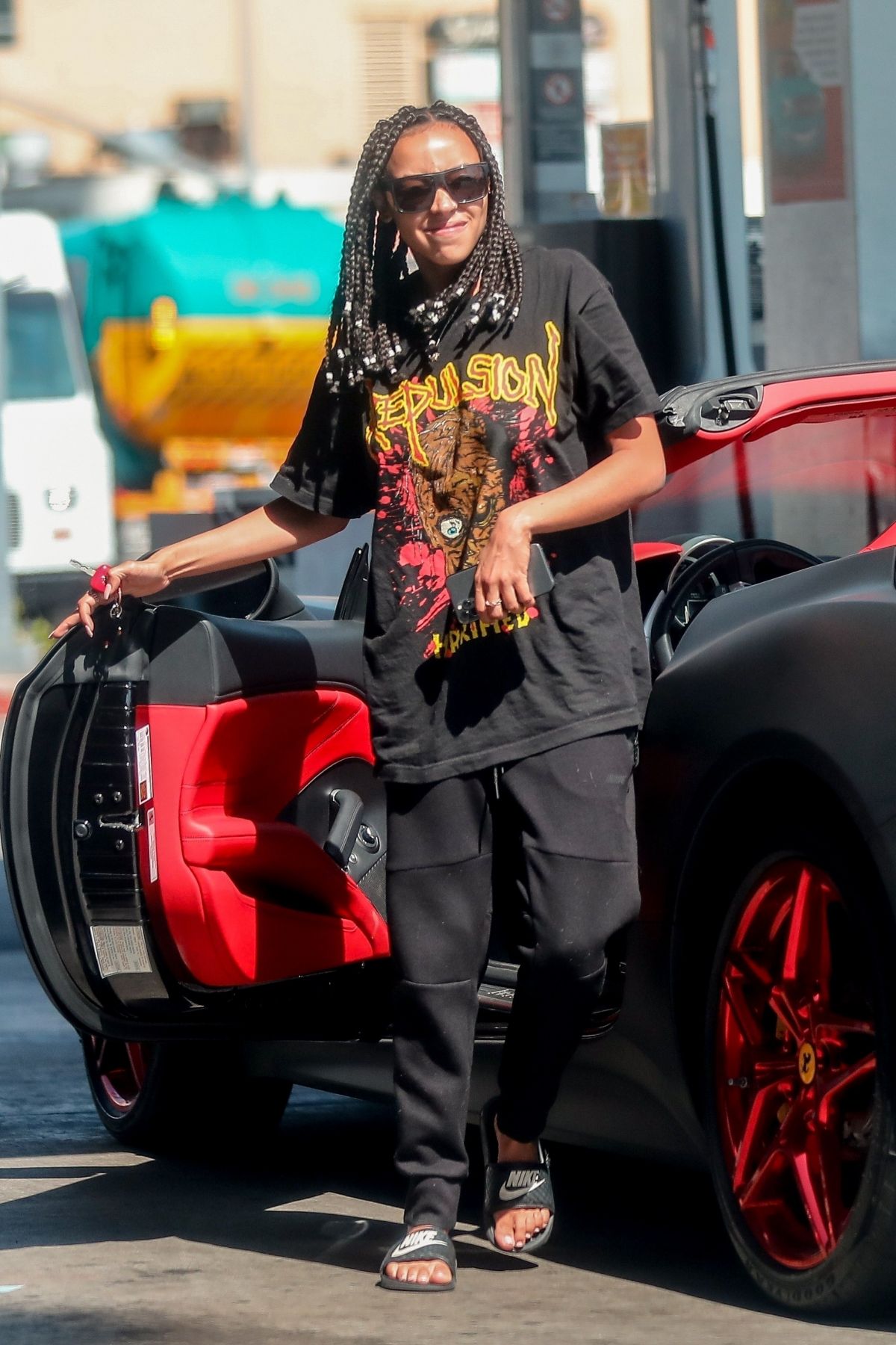 TINASHE Driving Her Ferrari Out in Beverly Hills 06/18/2020 – HawtCelebs