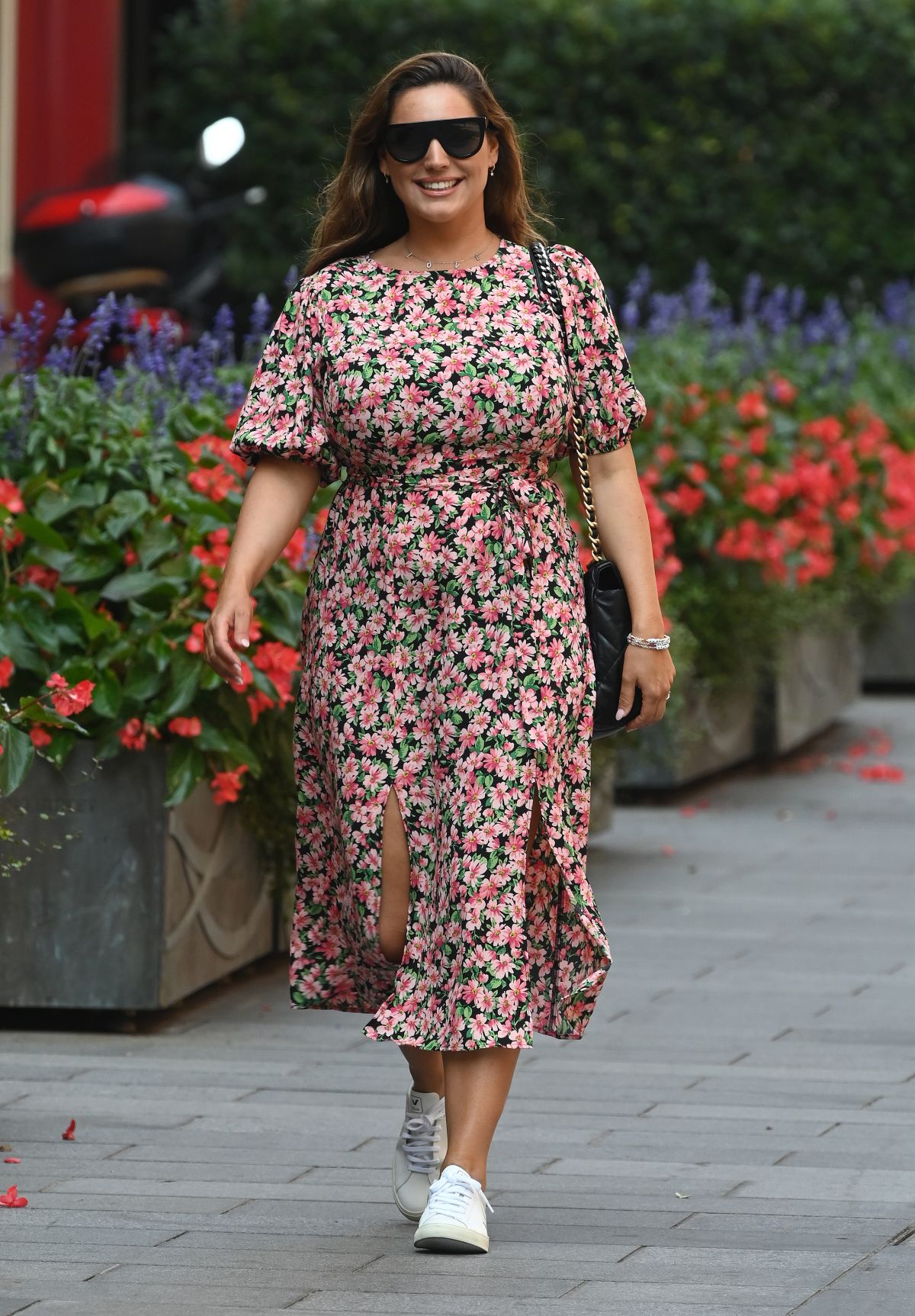 KELLY BROOK in a Floral Summer Dress Leaves Global Radio in London 08 ...