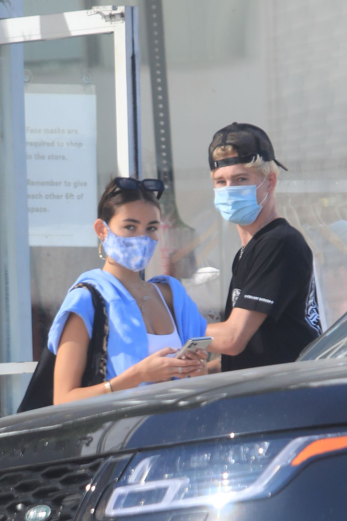 MADISON BEER and Nick Austin Night Out on Melrose Avenue in West ...