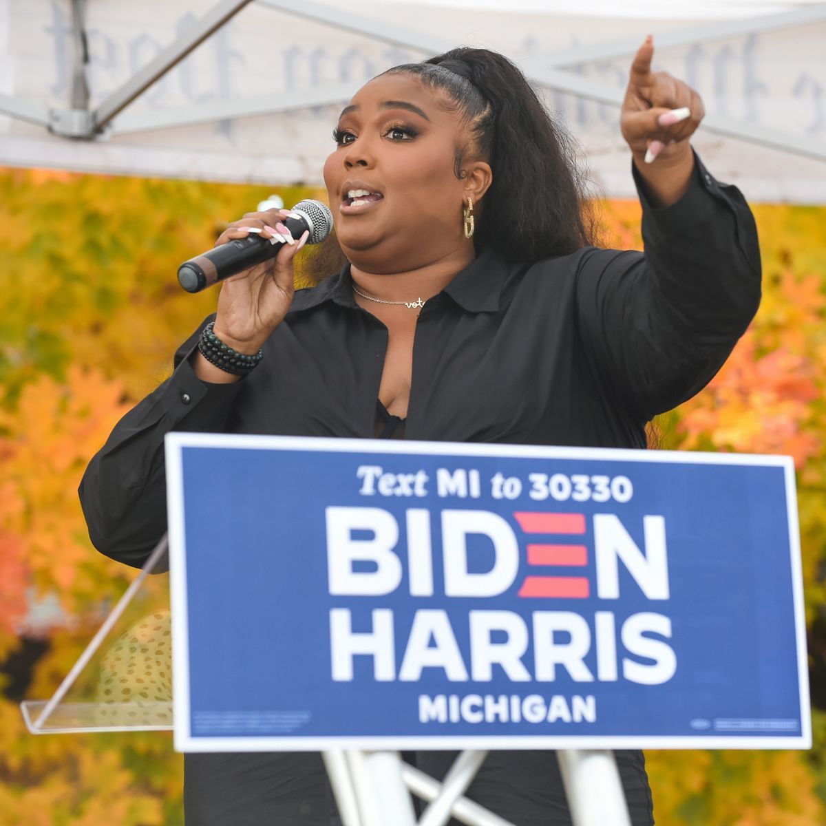 LIZZO Speak at Campaigns for Democratic Presidential Candidates Joe ...