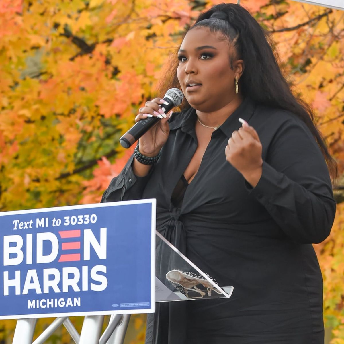 LIZZO Speak at Campaigns for Democratic Presidential Candidates Joe ...