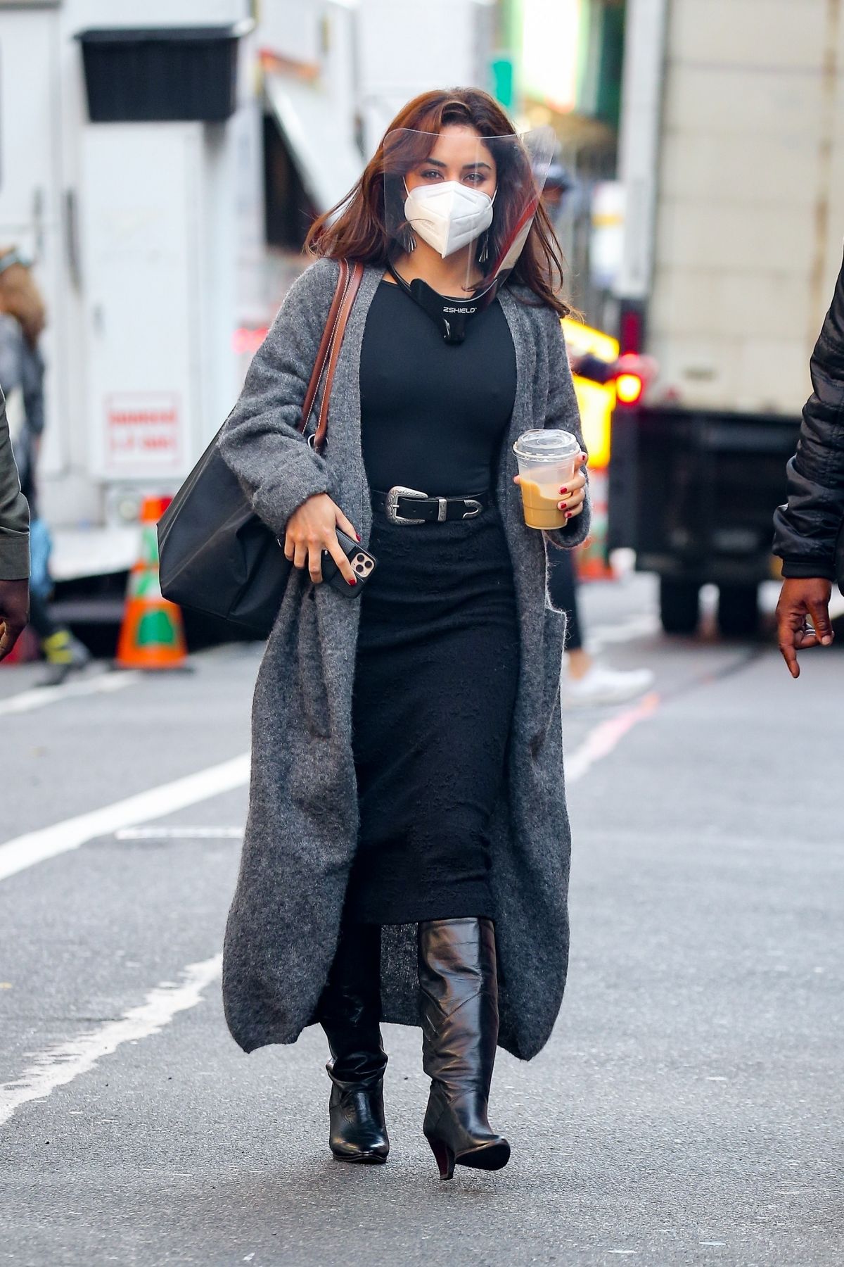 VANESSA HUDGENS on the Set of Tick, Tick… Boom! in New York 10/23/2020 ...