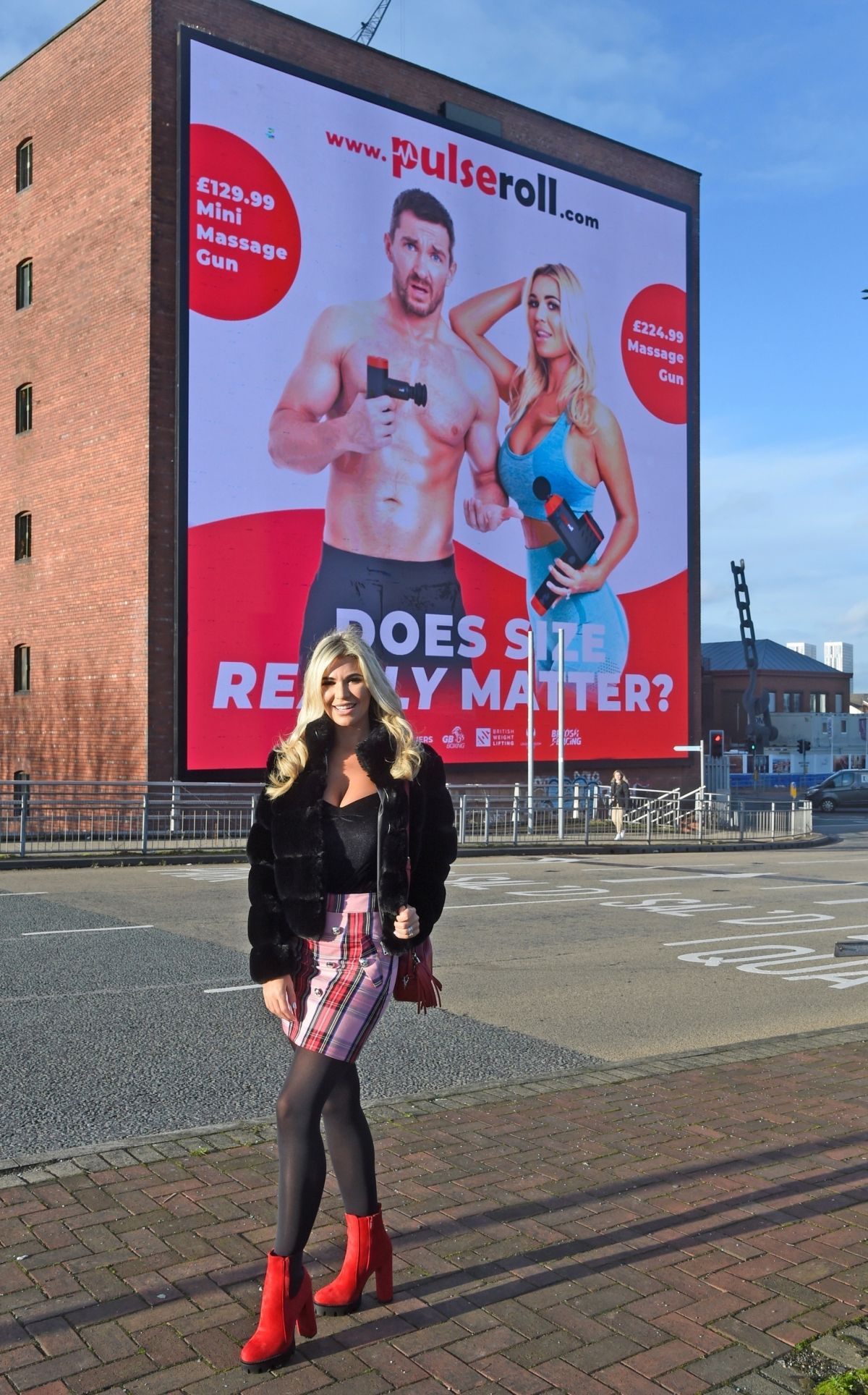 CHRISTINE MCGUINNESS Outside Victoria Warehouse in Manchester 12/16 ...