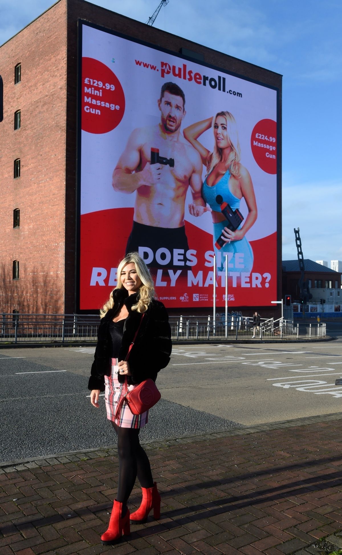 CHRISTINE MCGUINNESS Outside Victoria Warehouse in Manchester 12/16 ...