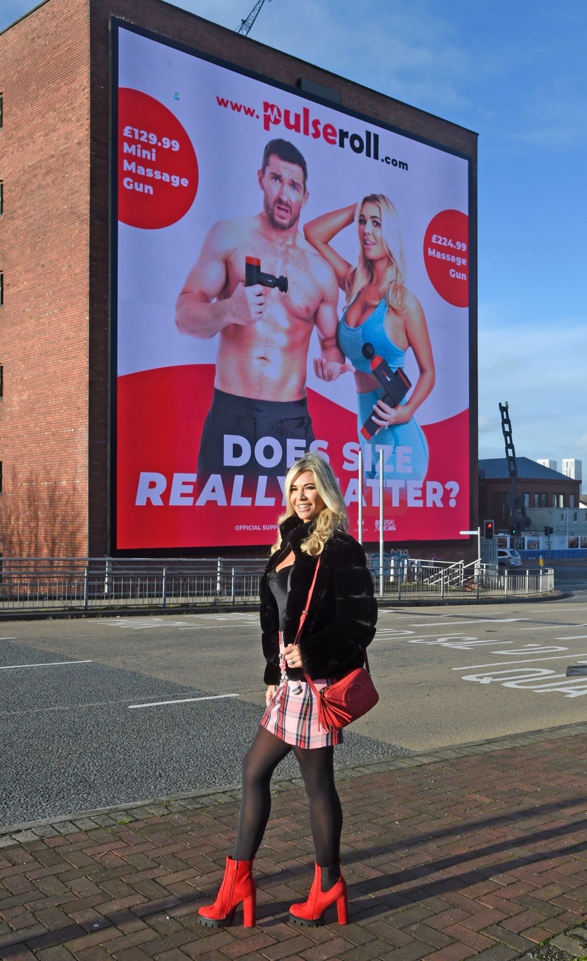 CHRISTINE MCGUINNESS Outside Victoria Warehouse in Manchester 12/16 ...