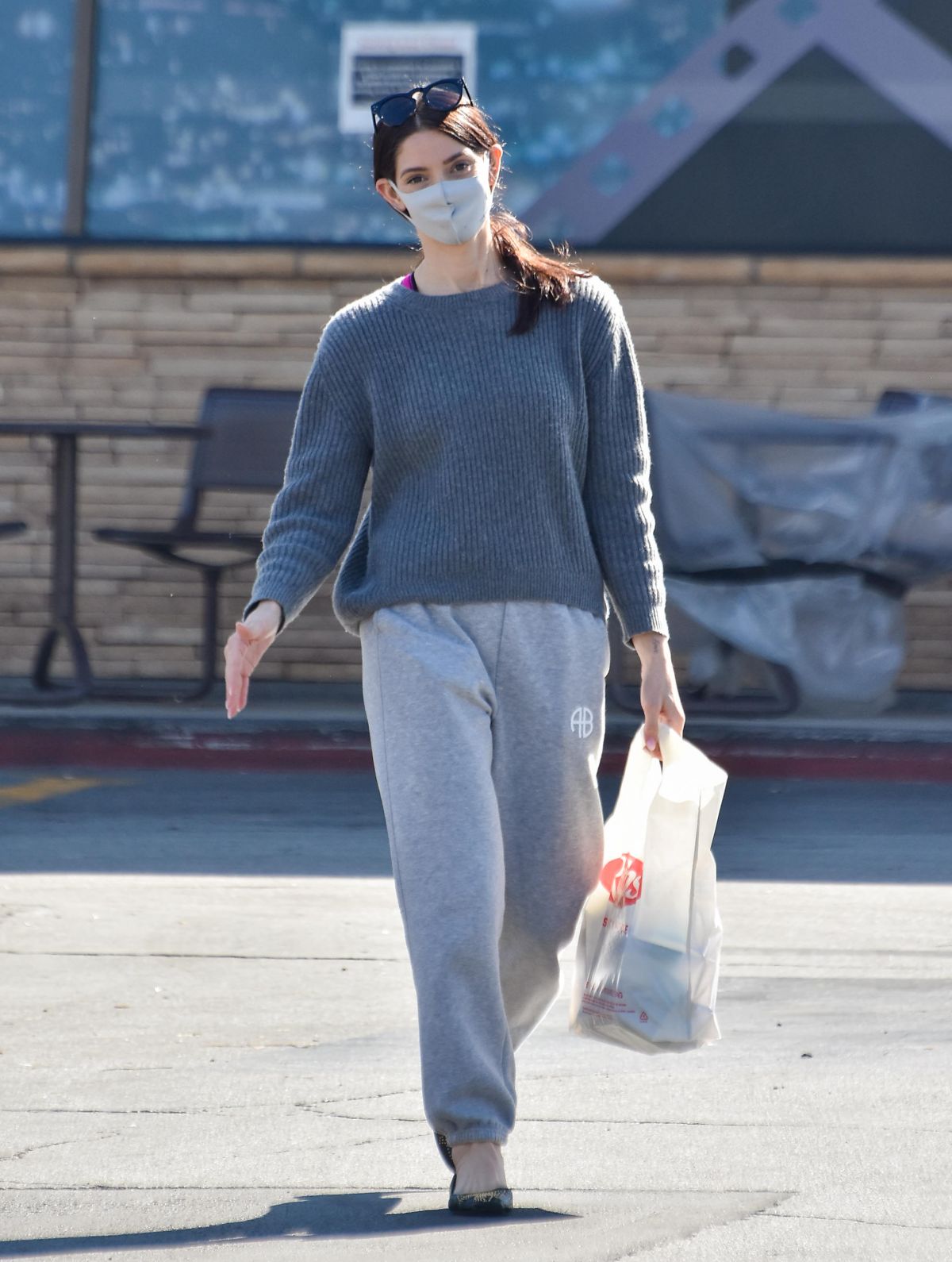 ASHLEY GREENE Wearing a Face Mask Out in Los Angeles 02/08/2021 ...