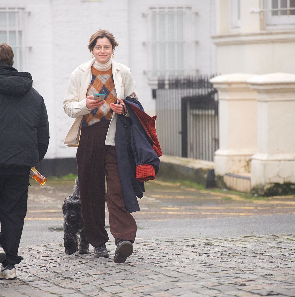 EMMA CORRIN Out with Her Dog Spencer in Primrose Hill 02/06/2021 ...