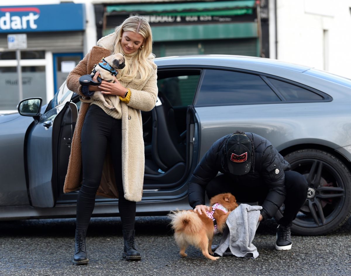 MOLLY SMITH and Callum Jones Out with Their Dogs in Manchester 02/06 ...