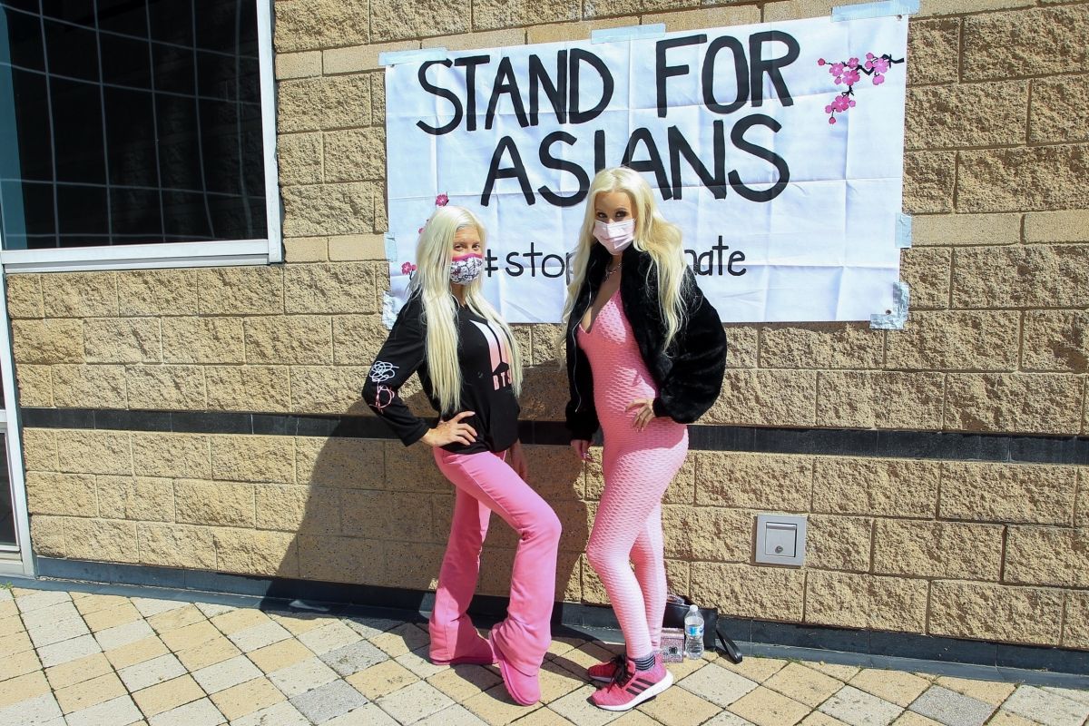 ANGELIQUE FRENCHY MORGAN Stand for Asians Rally in Irvine 03/13/2021 ...