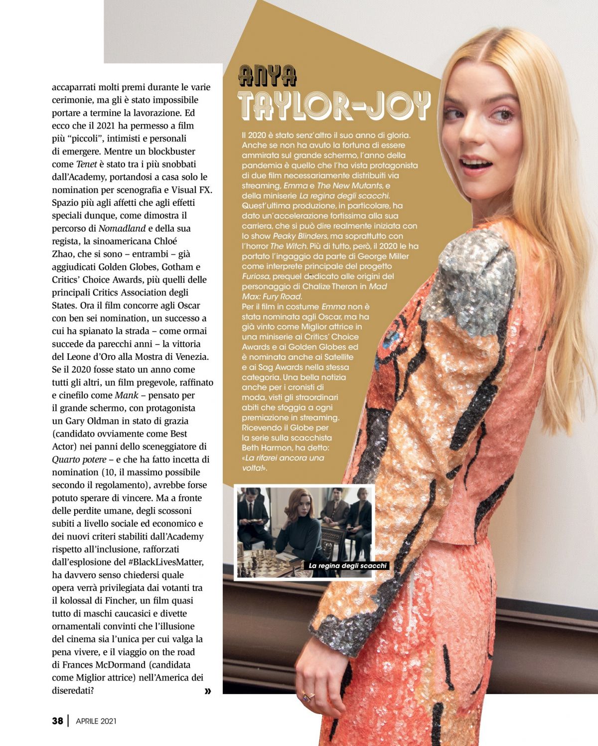 ANYA TAYLOR-JOY in Best Movie Magazine, April 2021 – HawtCelebs