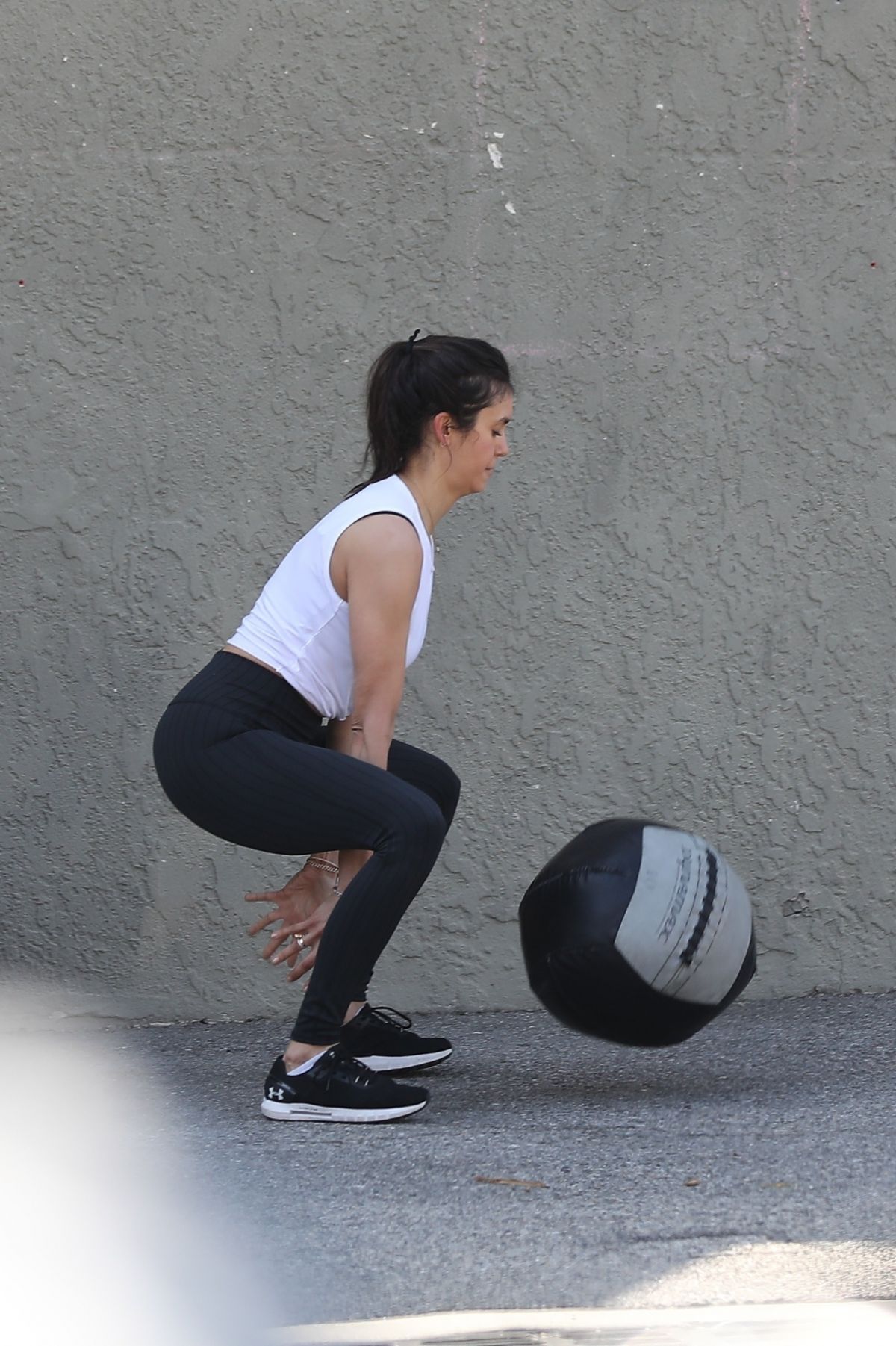 NINA DOBREV Workout at a Private Gym in Santa Monica 04/16/2021 ...