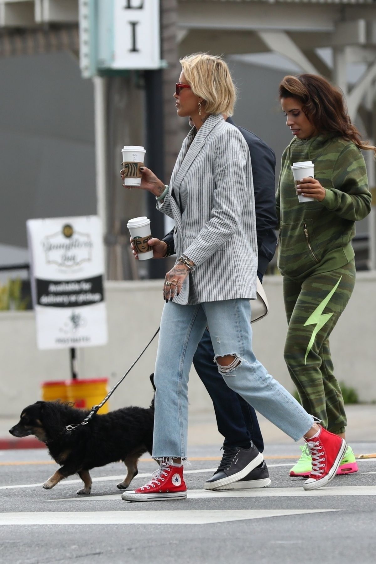 TINA LOUISE and Brett Oppenheim Out for Coffee in Los Angeles 04/21 ...