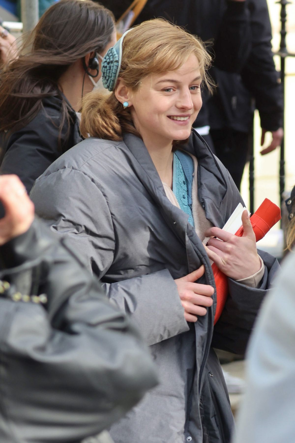 EMMA CORRIN Arrives on the Set of My Policeman in Brighton 05/05/2021 ...