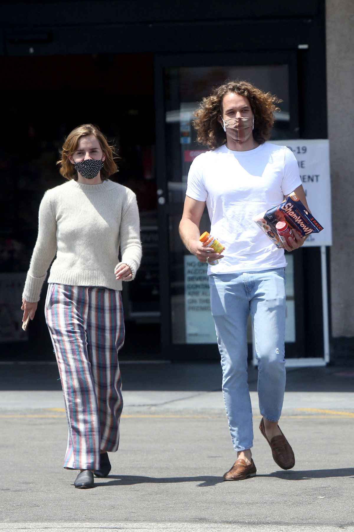 EMMA WATSON and Leo Robinton at a CVS in Los Angeles 05/13/2021 ...