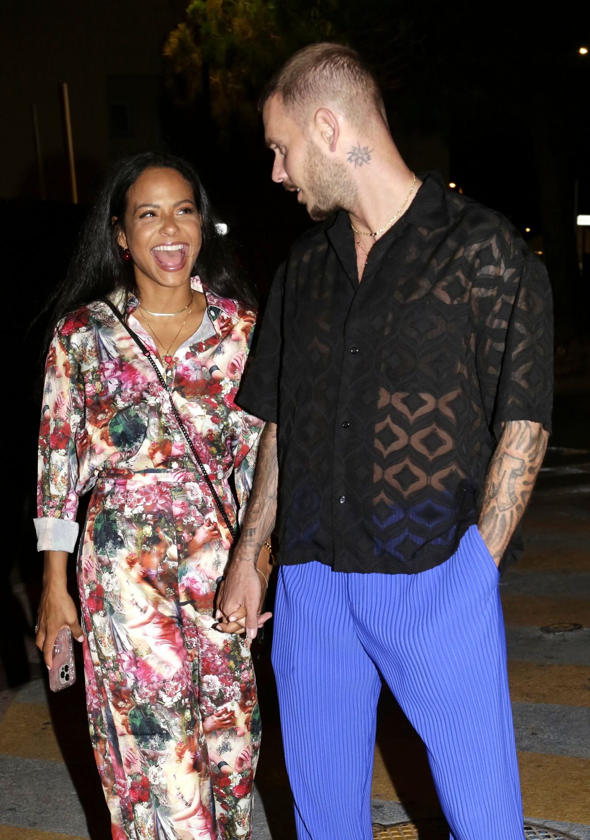 CHRISTINA MILIAN and Matt Pokora at La Gioia Restaurant in Saint-Tropez ...