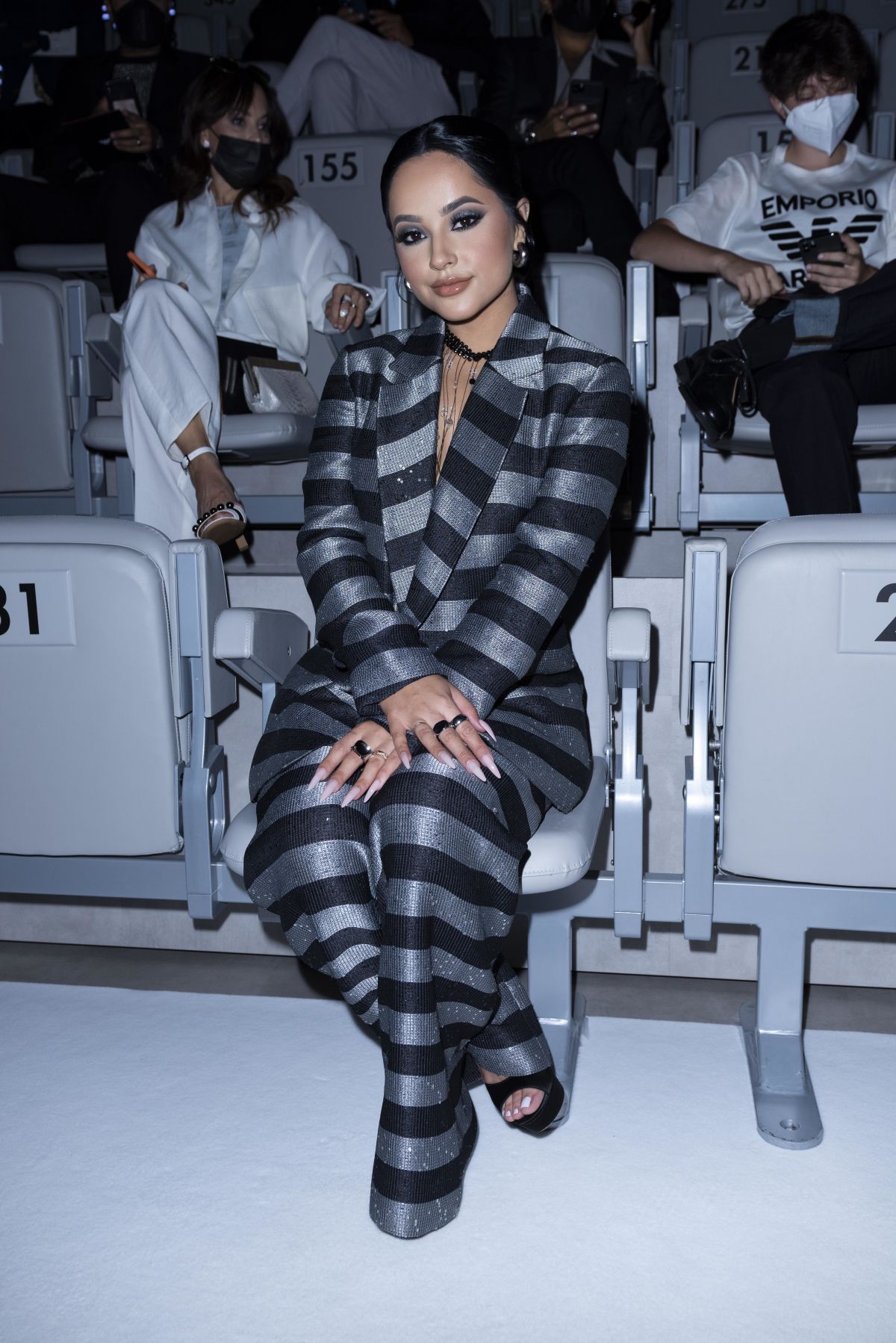 BECKY G at Emporio Armani Show at Milan Fashion Week 09/23/2021 ...