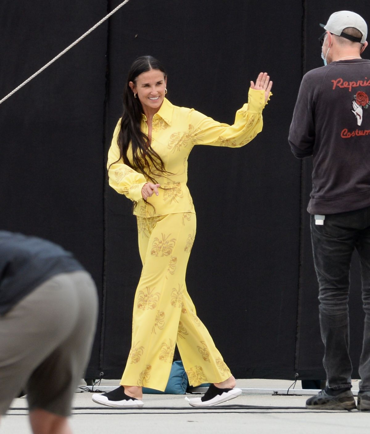 DEMI MOORE on the Set of The Unbearable Weight Of Massive Talent in Los ...