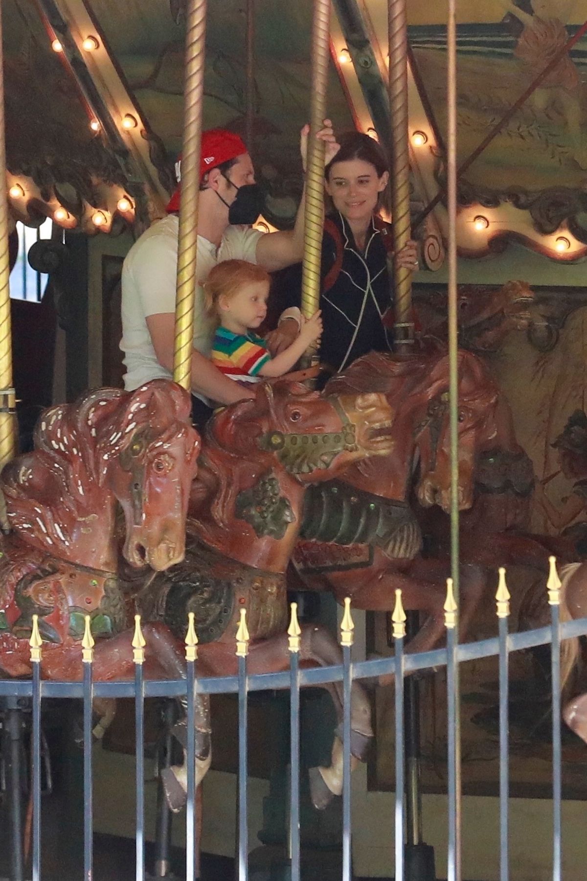 KATE MARA and Jamie Bell Riding Carousel in Los Feliz 09/20/2021 ...