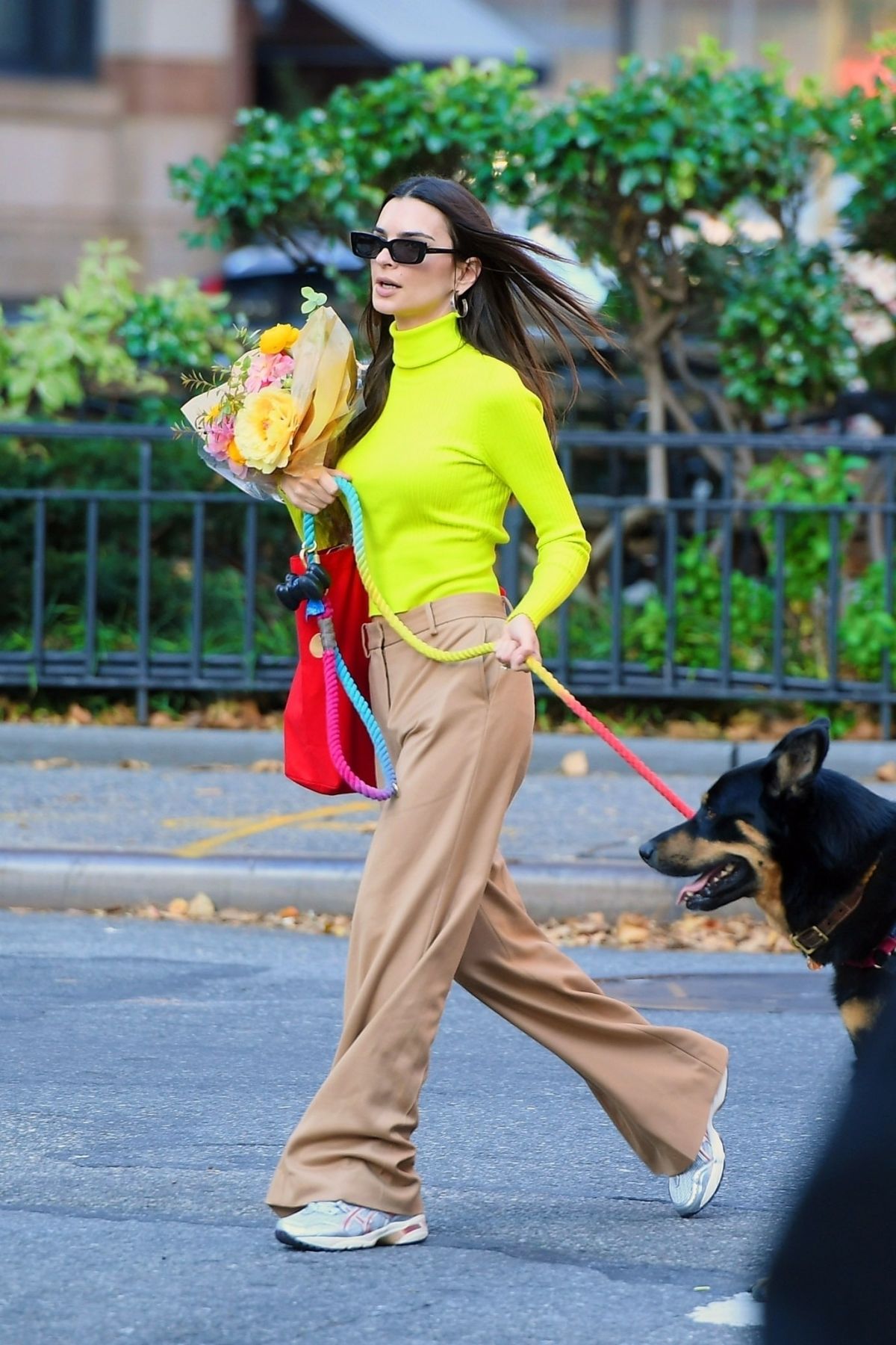 EMILY RATAJKOWSKI Out with Her Dog Shopping for Fresh Flowers in New ...