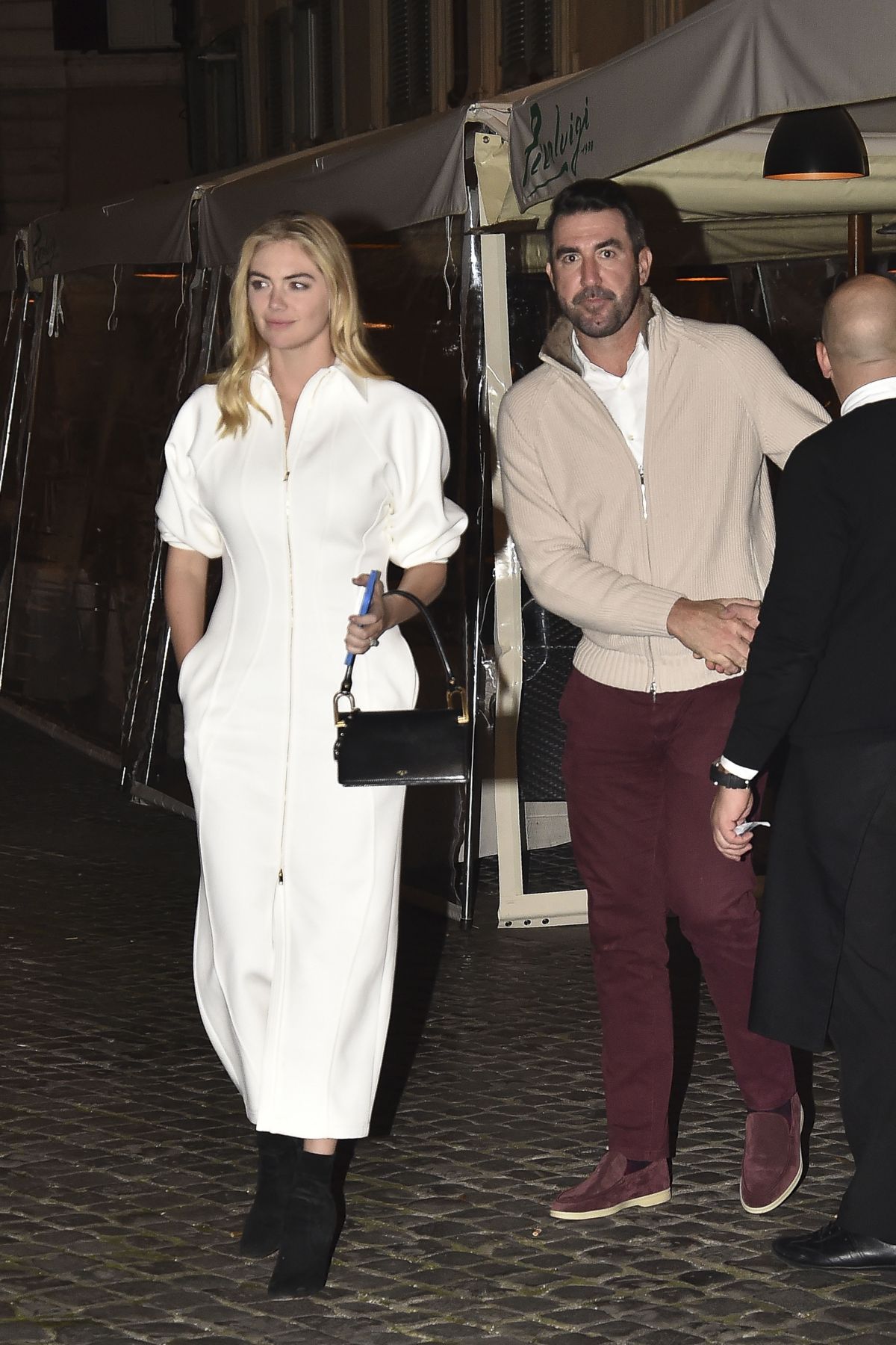 KATE UPTON and Justin Verlander at Pierluigi Restaurant in Rome 11/20 ...
