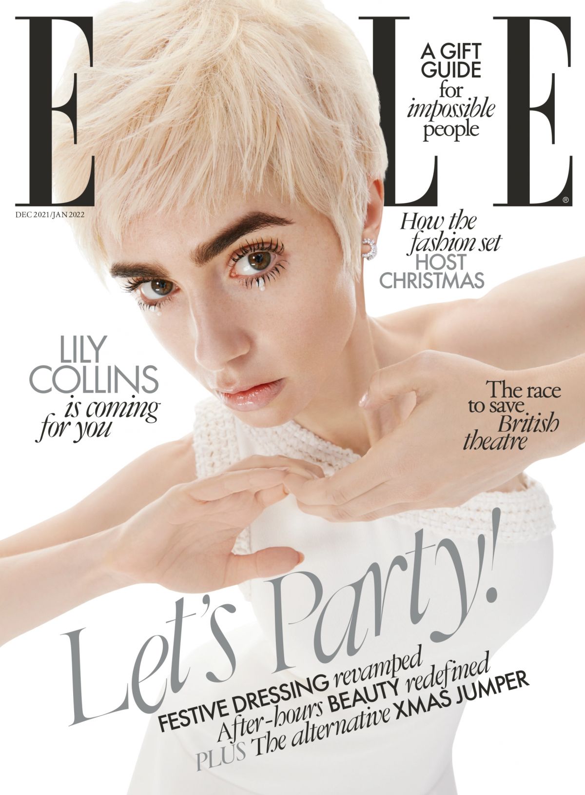 LILY COLLINS for Elle Magazine, UK December 2021/January 2022 – HawtCelebs