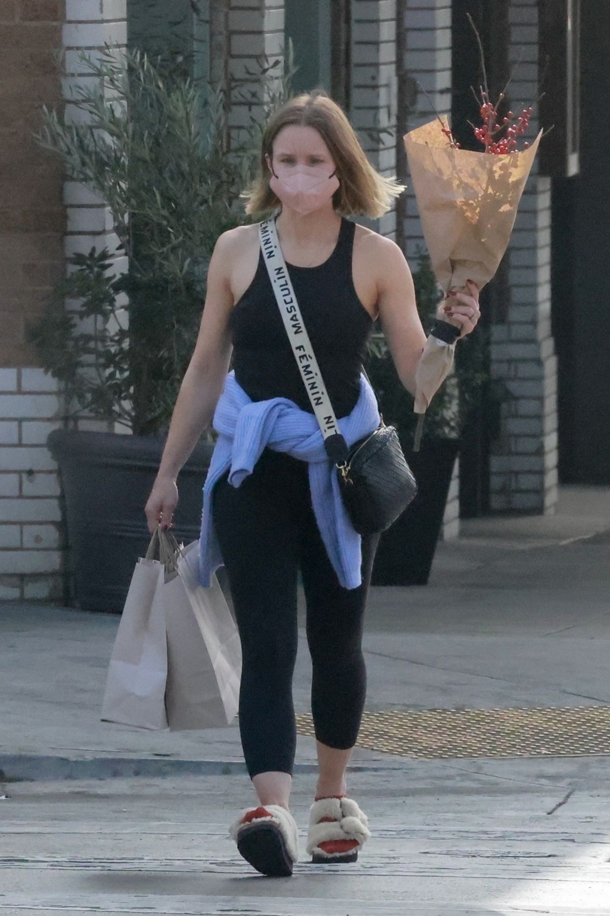 KRISTEN BELL Out Shopping with a Friend After Workout Session in Los ...