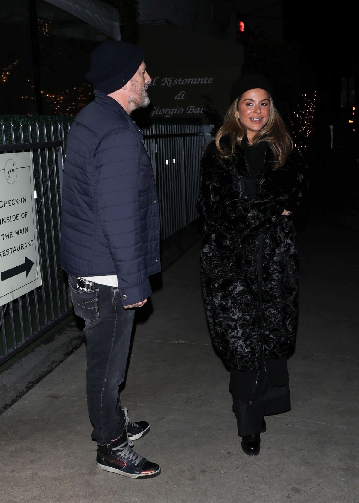 MARIA MENOUNOS Out for Dinner with a Friend at Giorgio Baldi in Santa ...