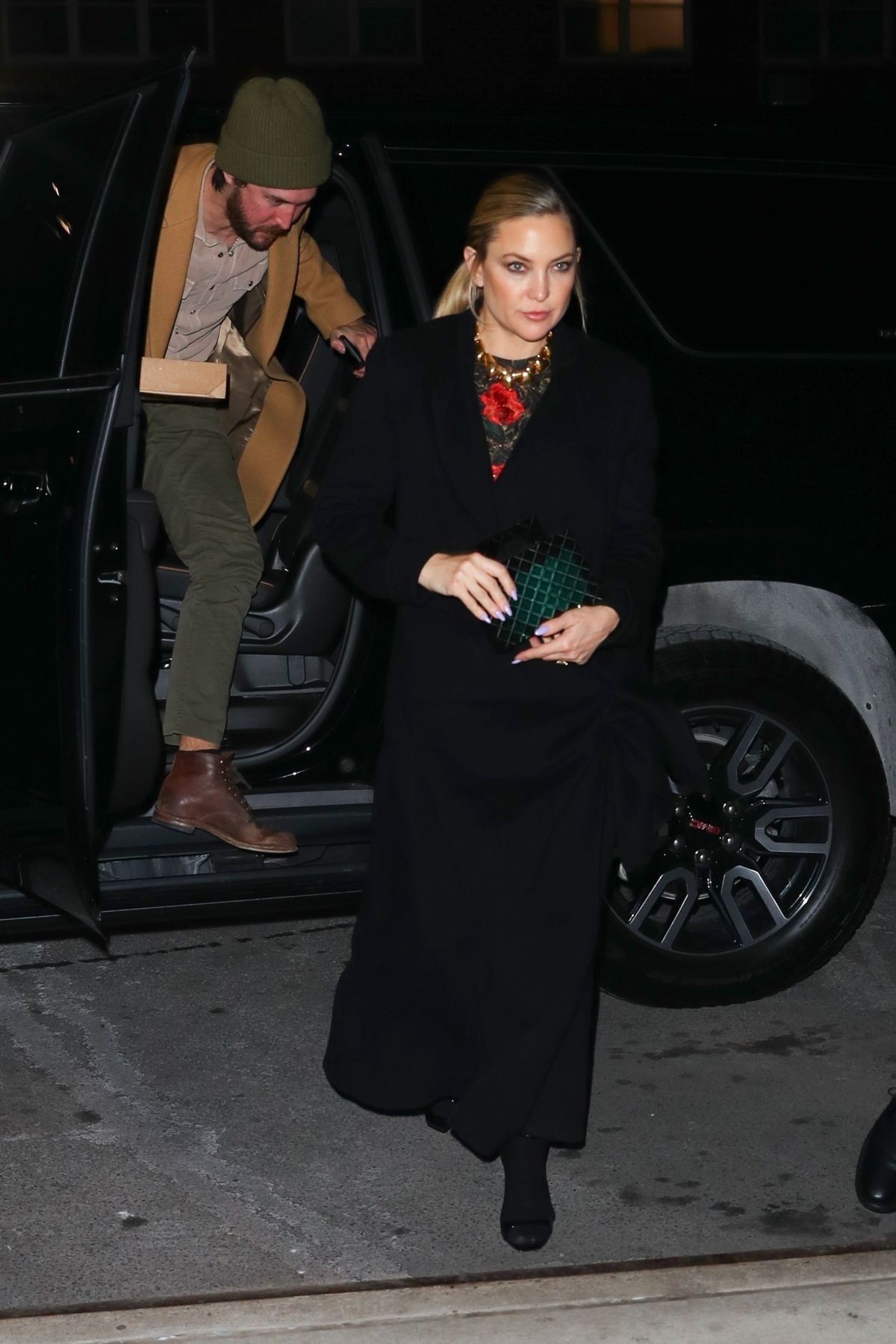 KATE HUDSON Arrives at Late Show with Stephen Colbert in New York 01/27 ...