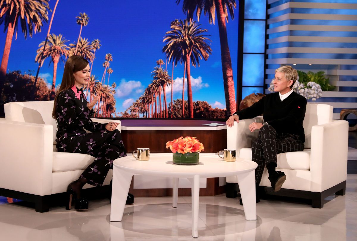 LILY COLLINS at Ellen Degeneres Show 01/04/2022 – HawtCelebs