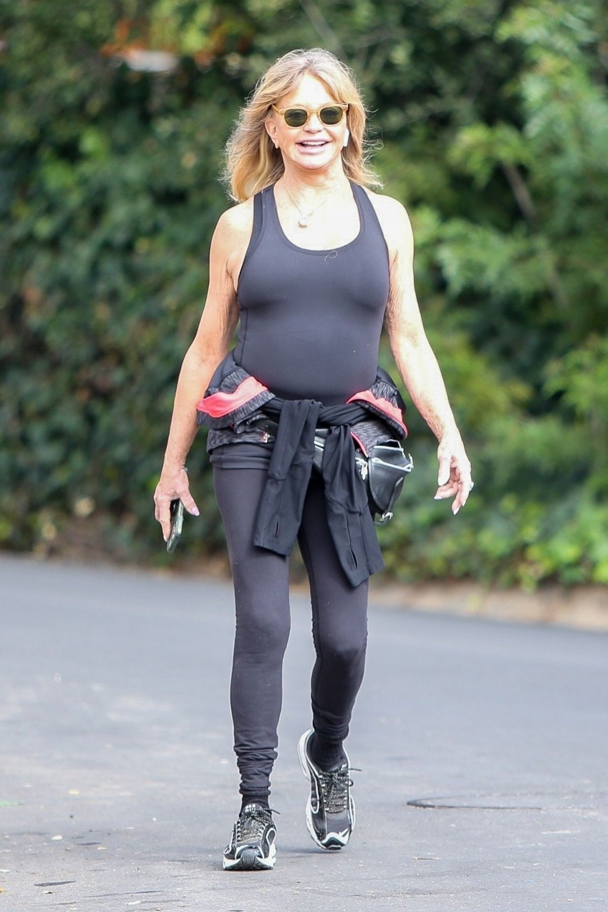 GOLDIE HAWN Out for a Walk in Brentwood 02/01/2022 – HawtCelebs