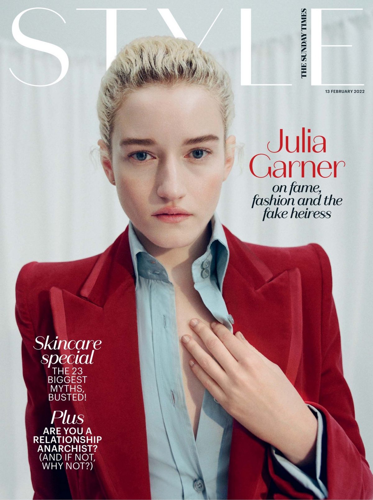 JULIA GARNER in The Sunday Times Style Magazine, February 2022 – HawtCelebs