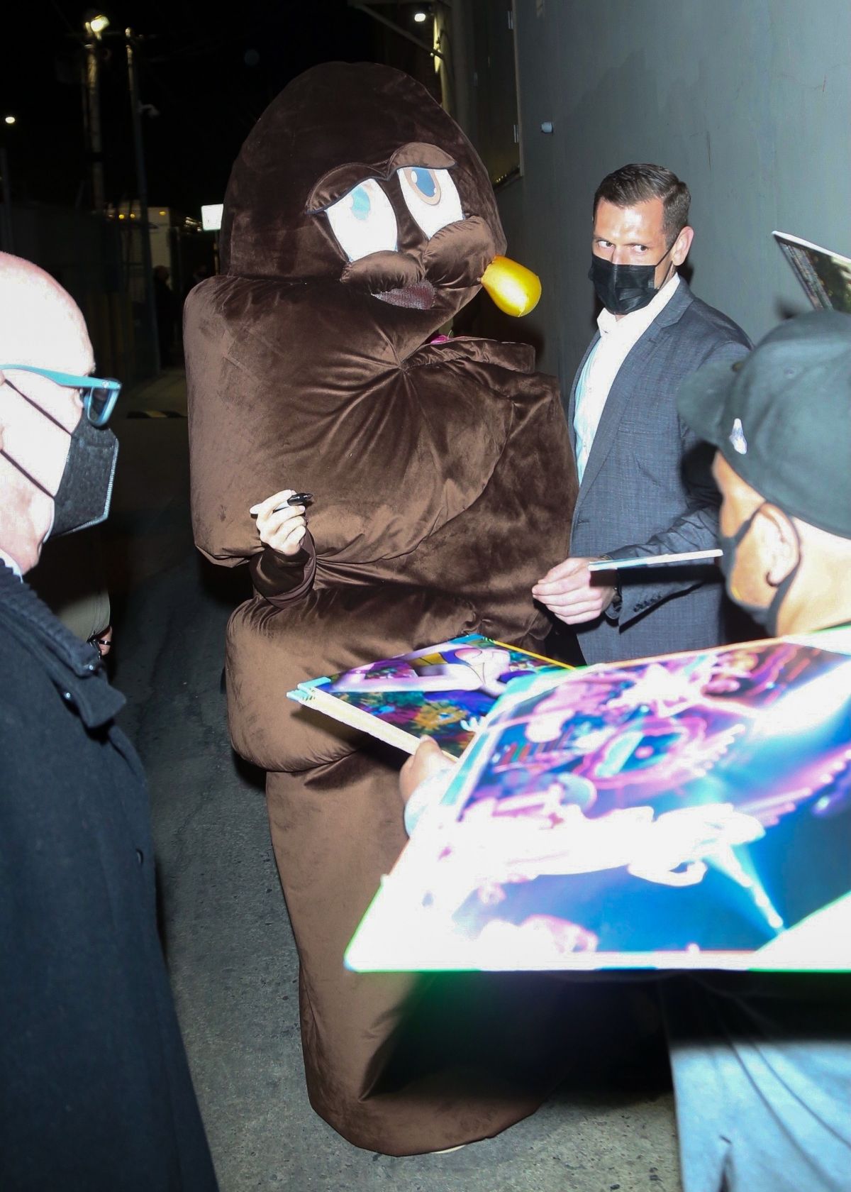 KATY PERRY Dressed as Poop Leaves El Capitan Entertainment Centre in ...