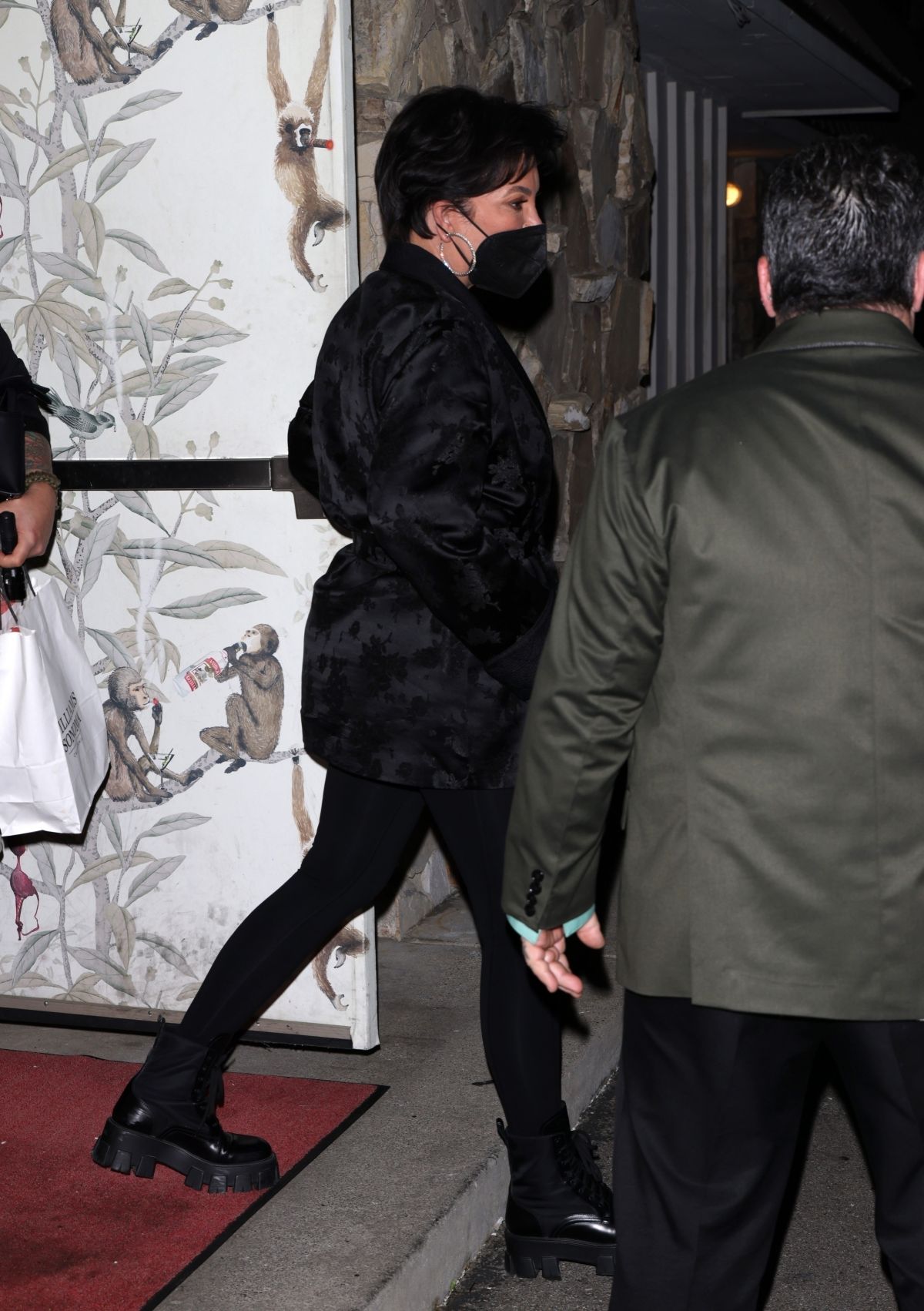 KRIS JENNER Out for Dinner at Monty’s Prime Steak House in Woodland ...
