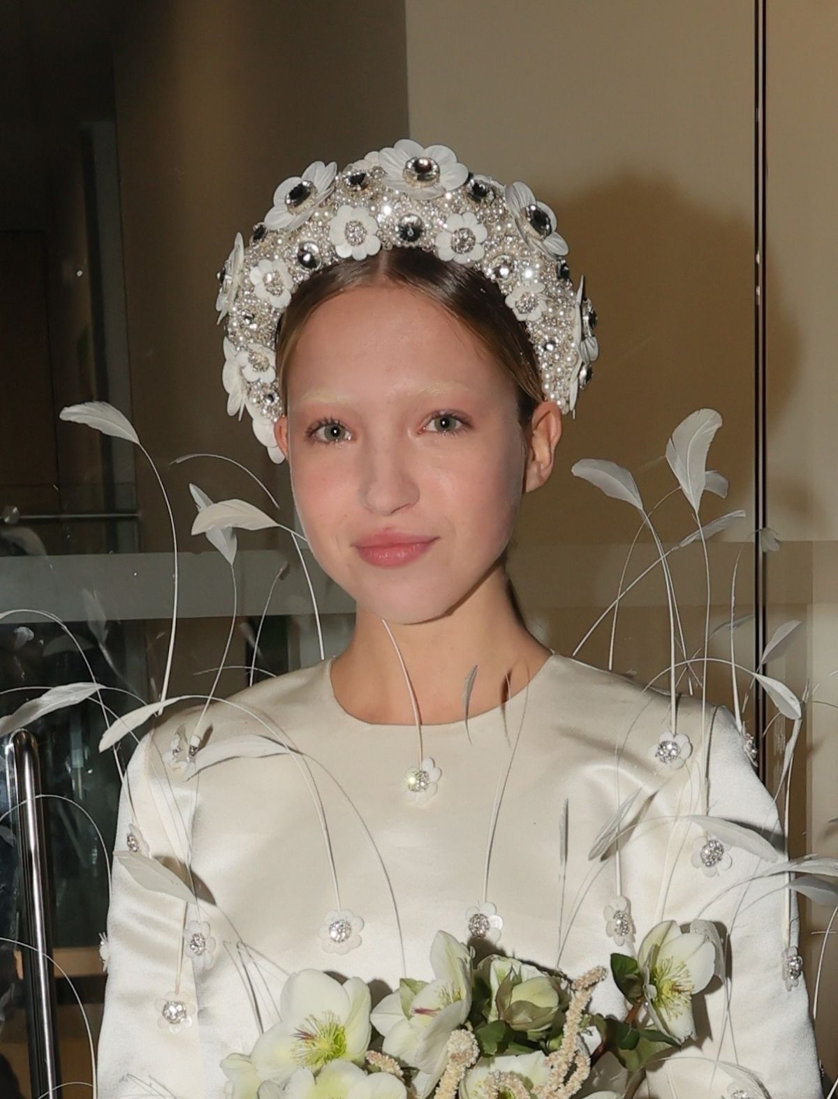 LILA GRACE MOSS Leaves Richard Quinn Fashion Show at London Fashion ...
