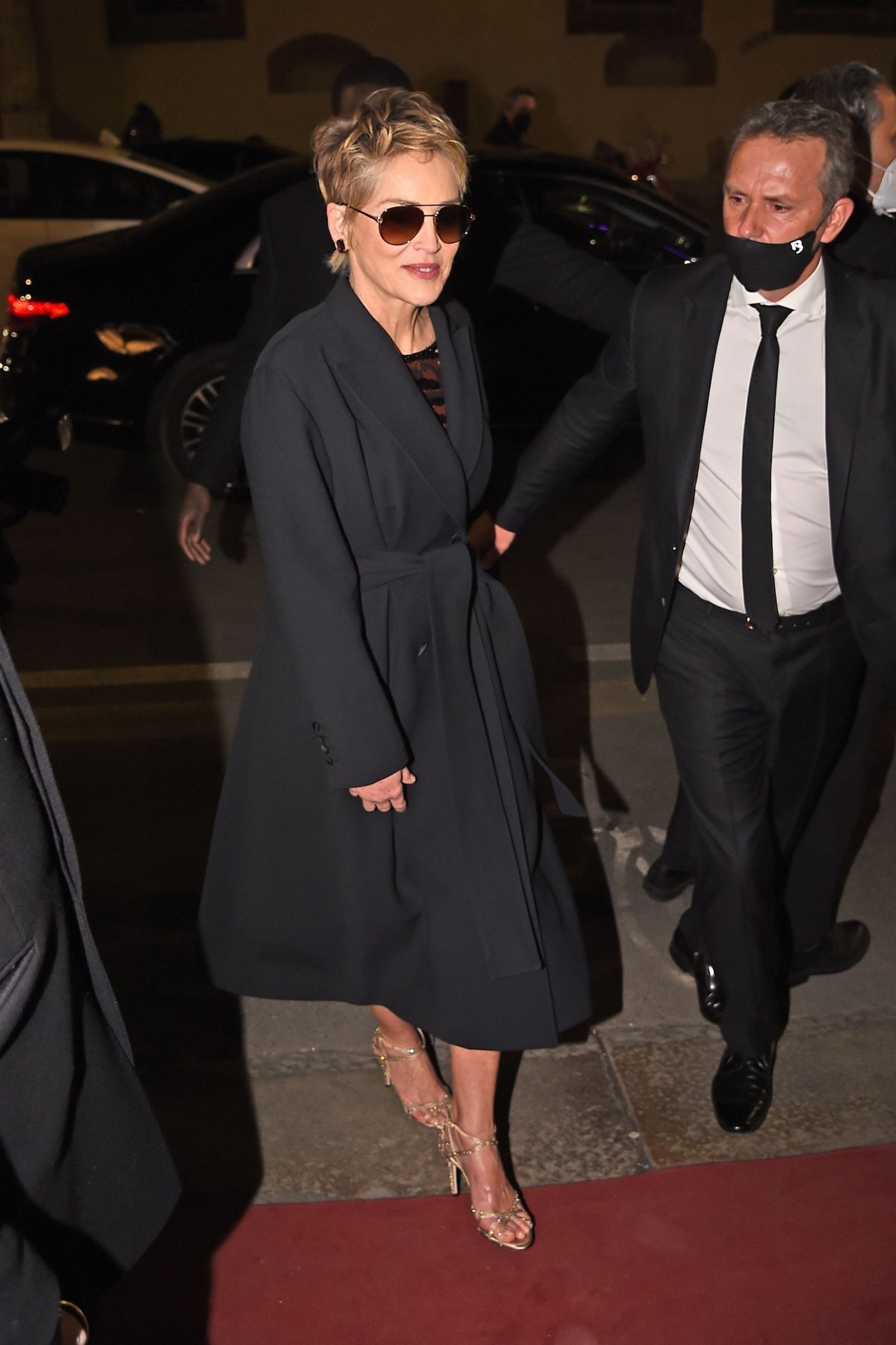 SHARON STONE Arrives at Dolce and Gabbana Party at Milan Fashion Week ...