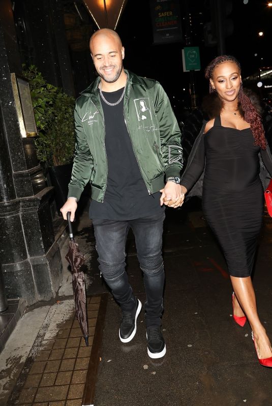 ALEXANDRA BURKE and Darren Randolf Night Out in London 03/18/2022 ...